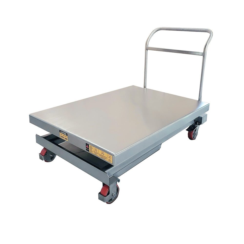 Stainless Steel Cleanroom Foot & Pump Lift Table – Superlift Material ...