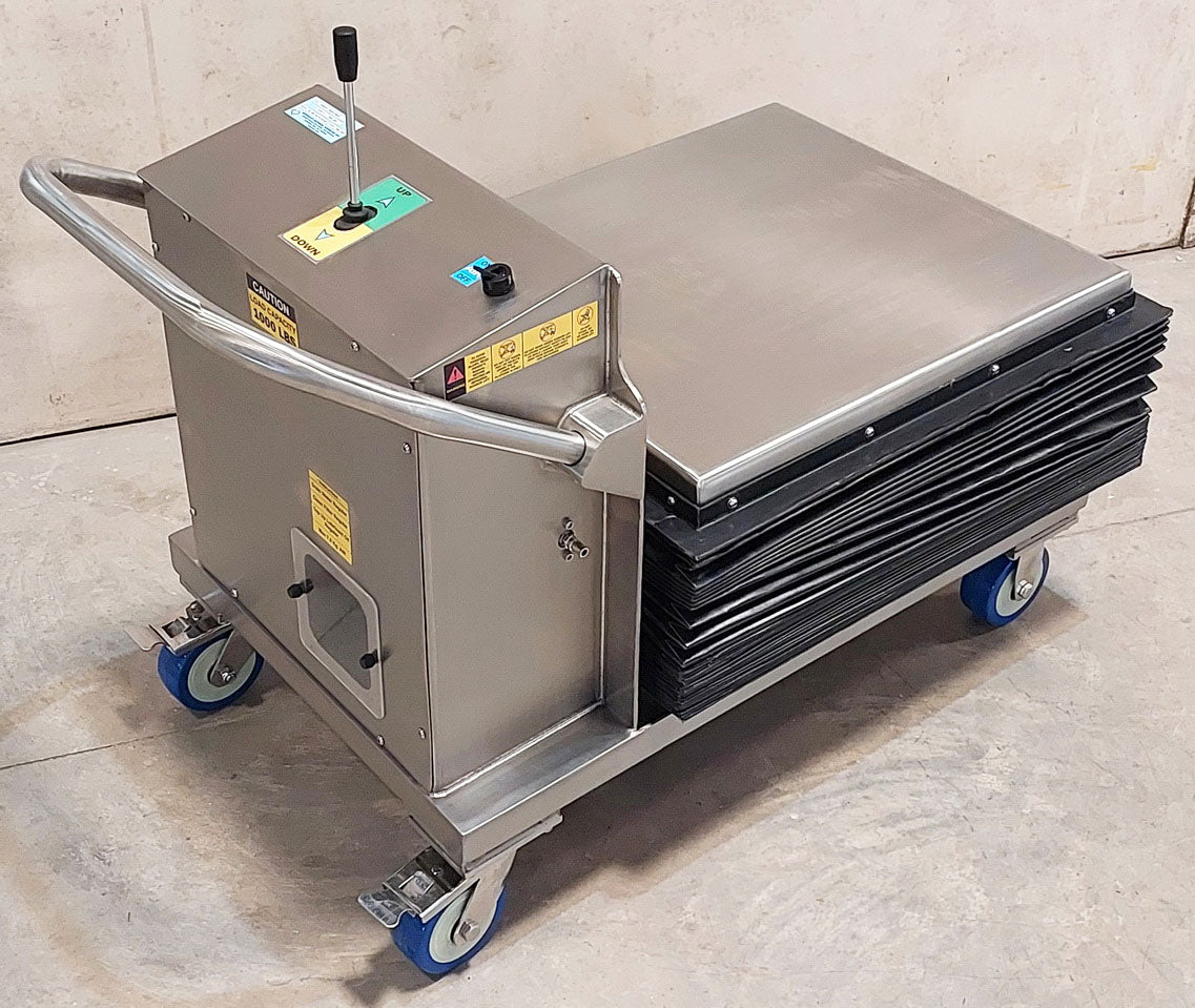 Stainless Steel Cleanroom Portable Lift Table – Superlift Material Handling